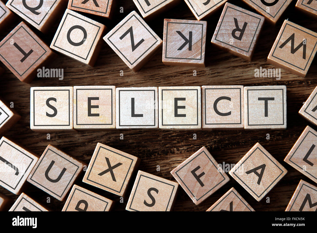 word on wooden blocks Stock Photo - Alamy