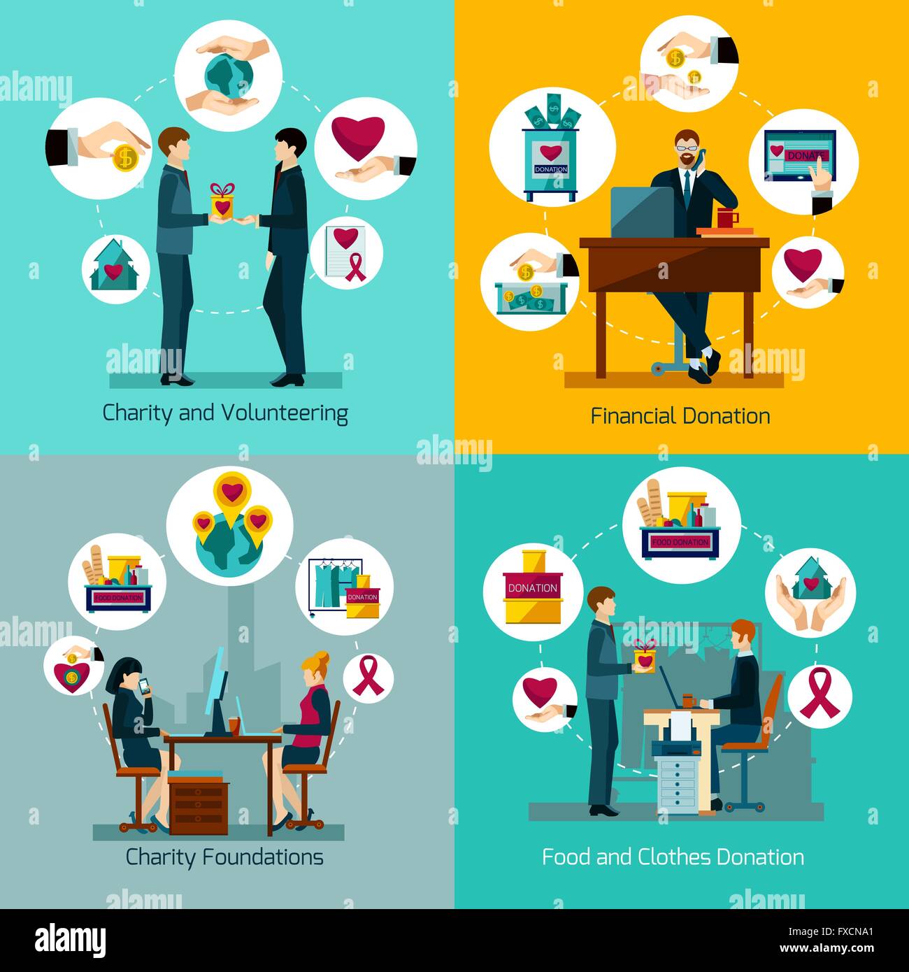 Donations of clothes Stock Vector Images - Alamy