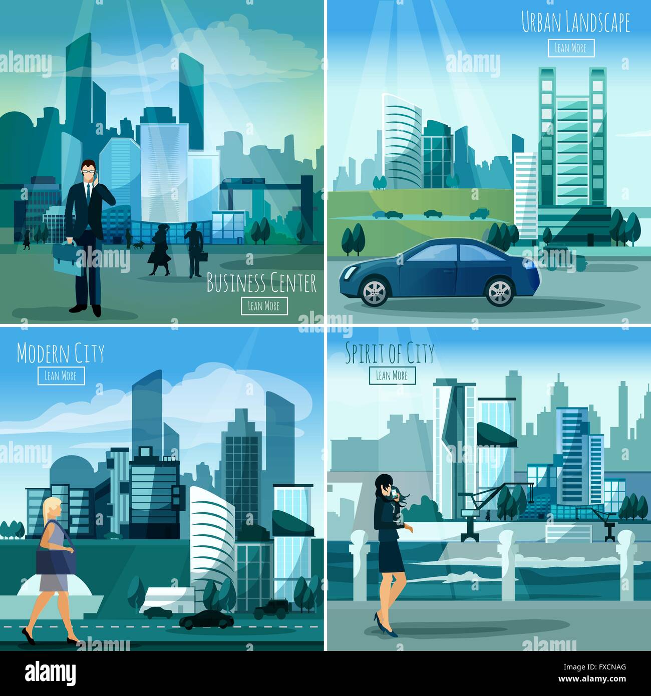 Modern daylight and city Stock Vector Images - Alamy