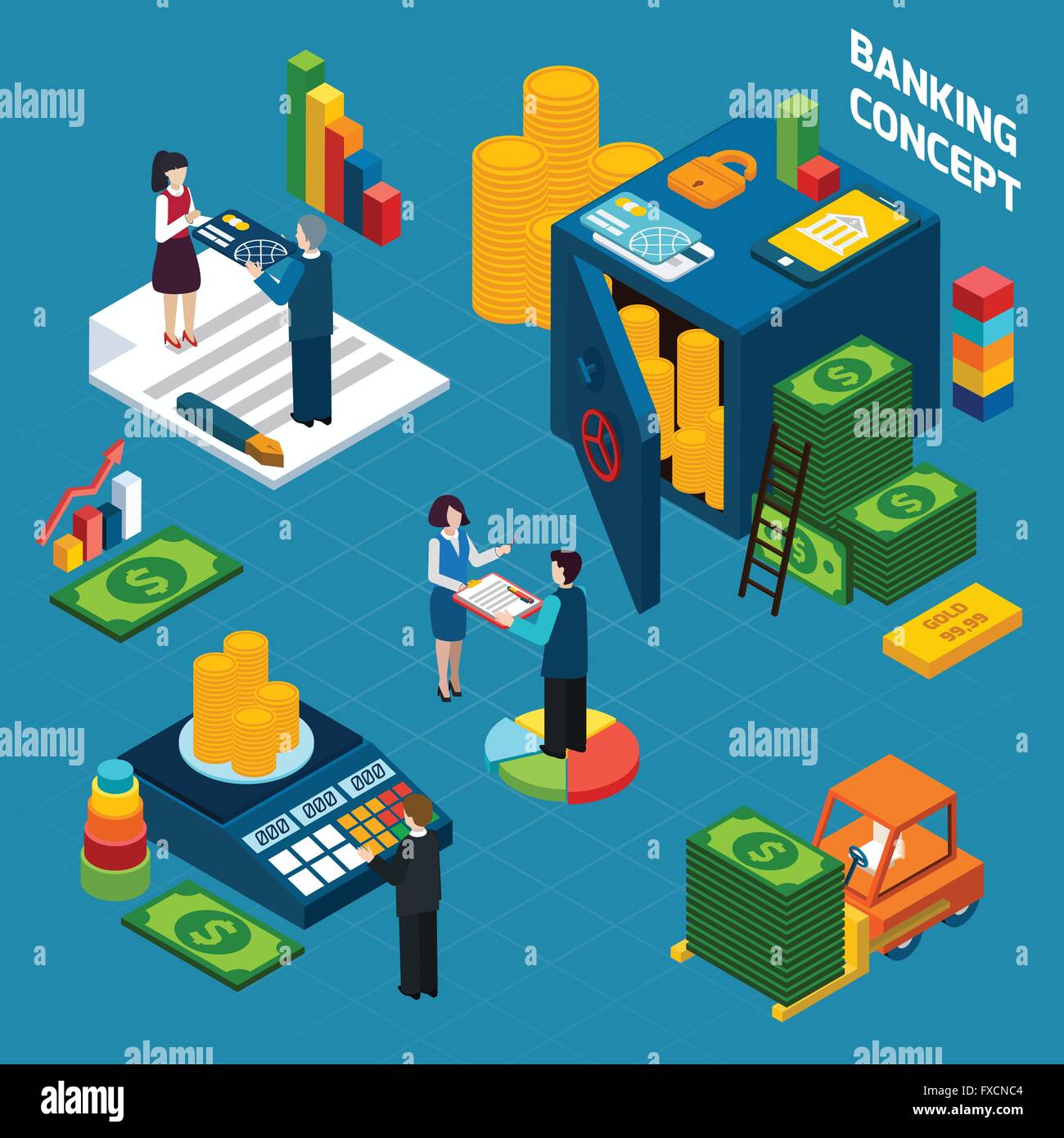 Banking lobby Stock Vector Images - Alamy