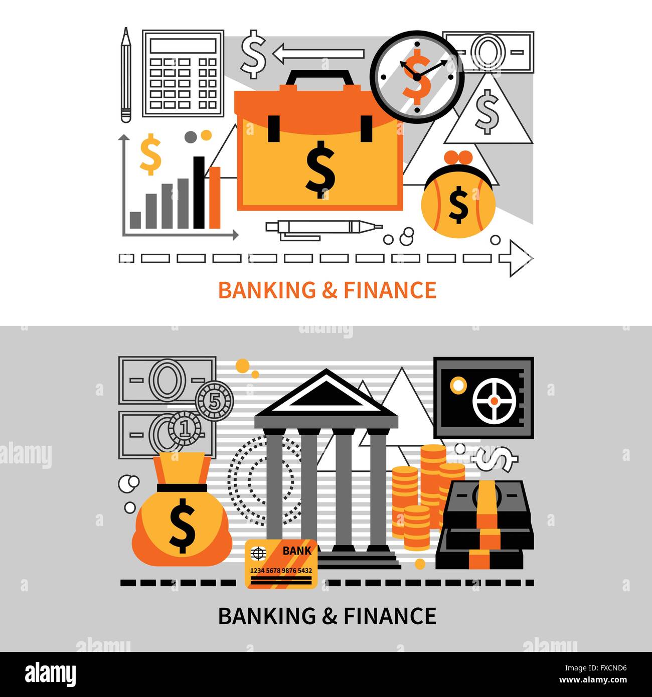 Finance Horizontal Banners Stock Vector Image & Art - Alamy