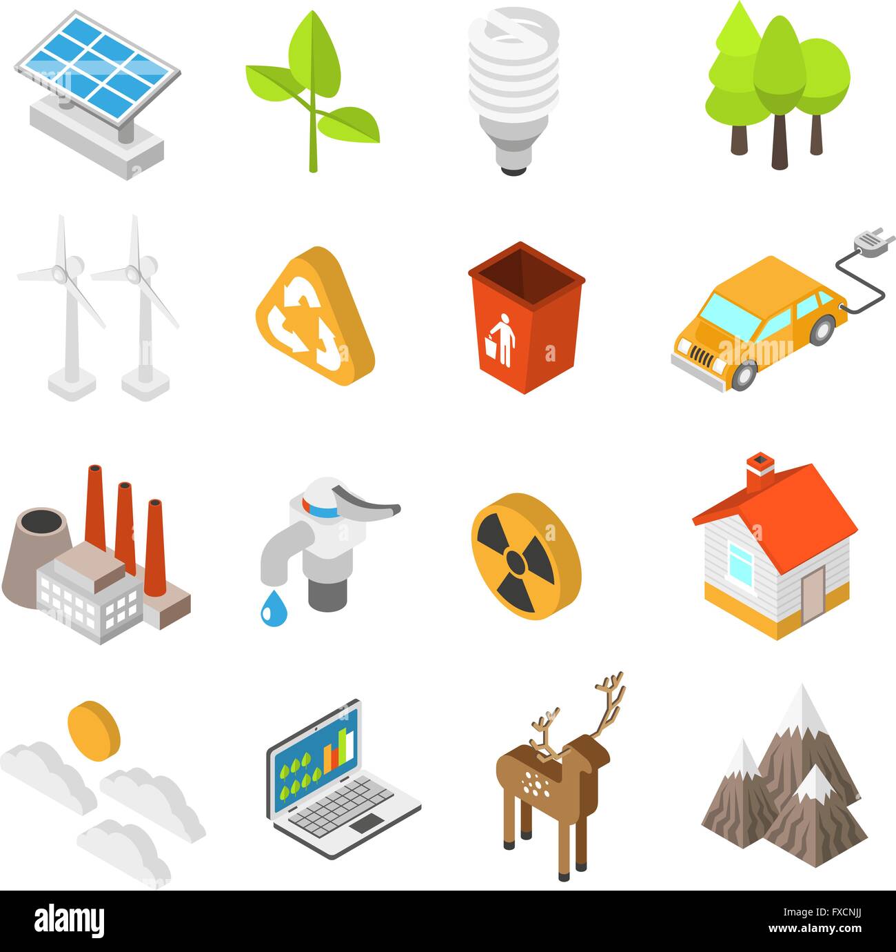 Ecology And Environment Protection Icon Set Stock Vector Image & Art ...