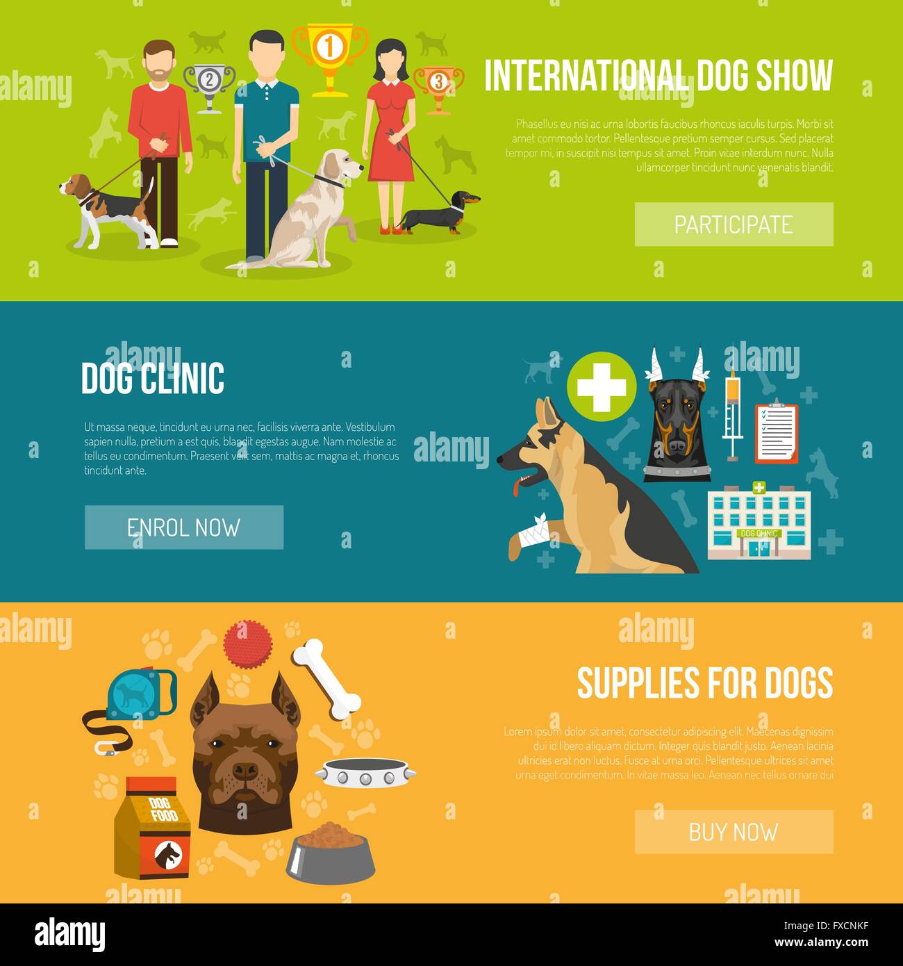 Dog banner set Stock Vector Image & Art - Alamy