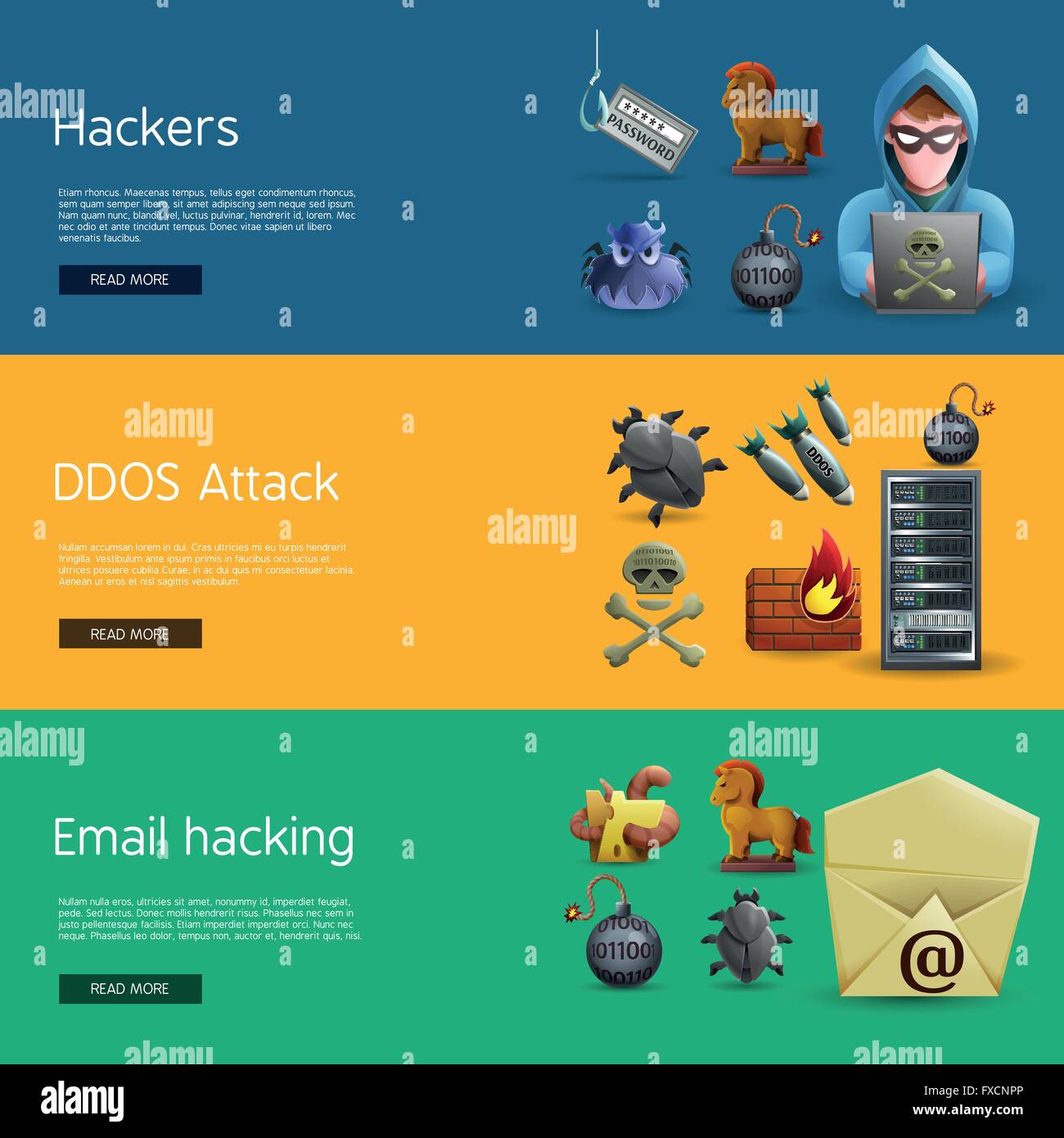 Hacker Activity Banners Stock Vector Image & Art - Alamy