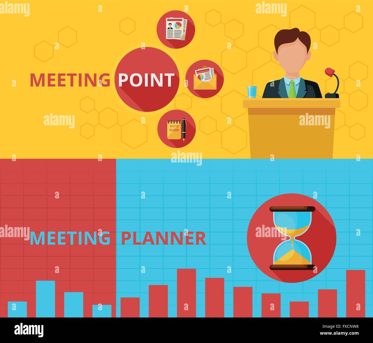 Meeting banner set Stock Vector Image & Art - Alamy