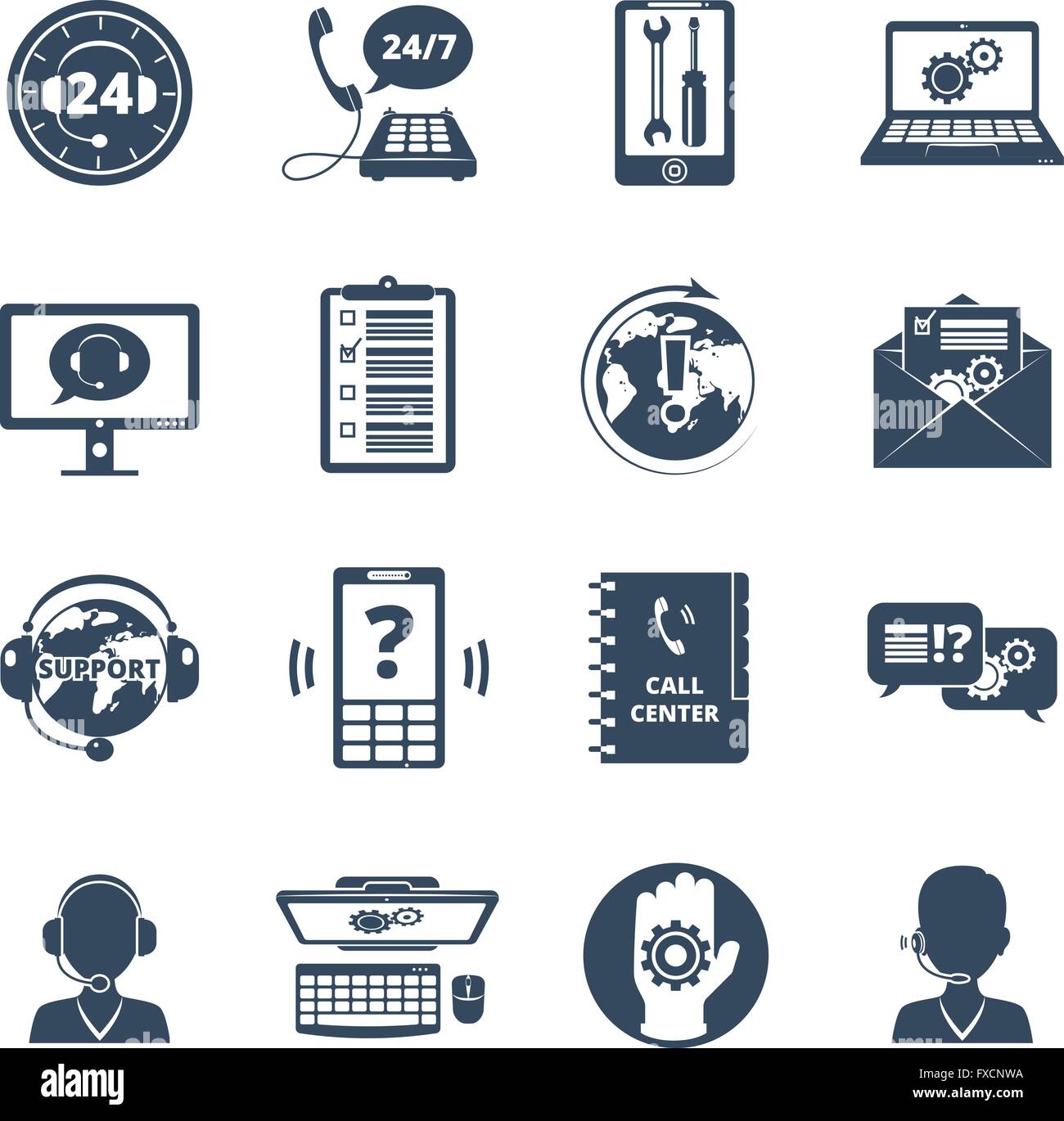 Support icons set Stock Vector Image & Art - Alamy