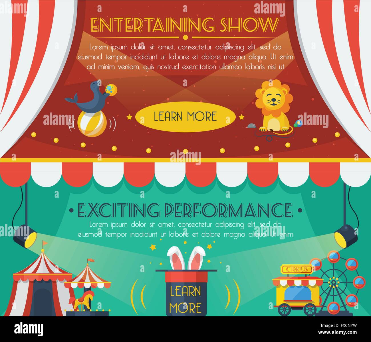 Circus banner set Stock Vector Image & Art - Alamy