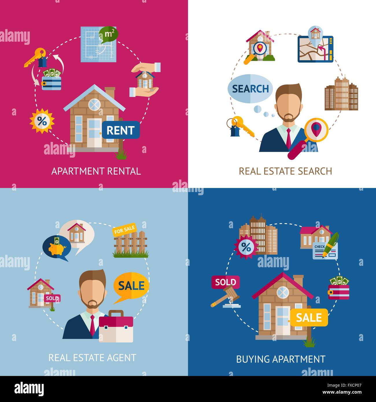 Buying real estate property Stock Vector Images - Alamy