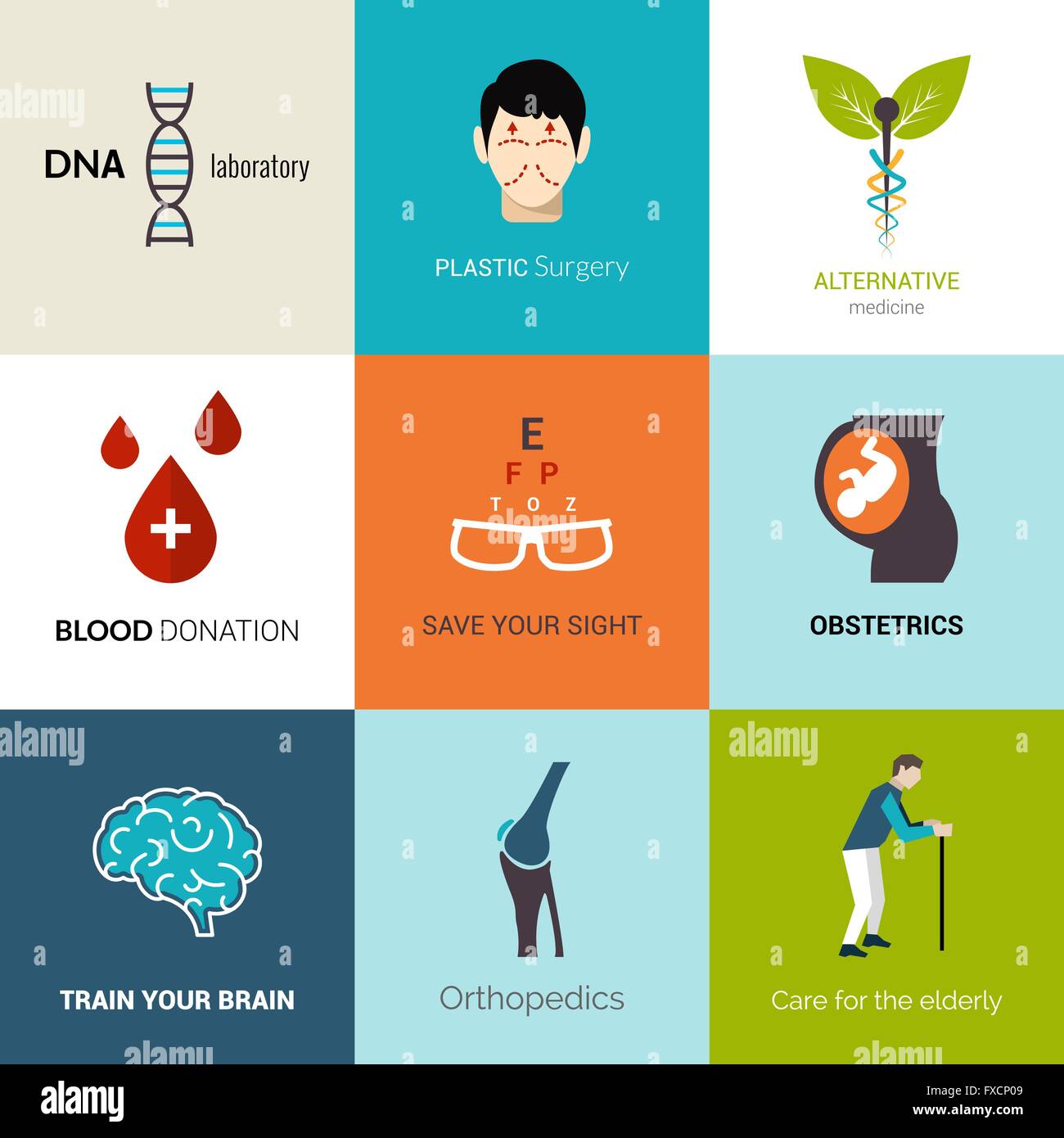 Medical Logo Set Stock Vector Image & Art - Alamy