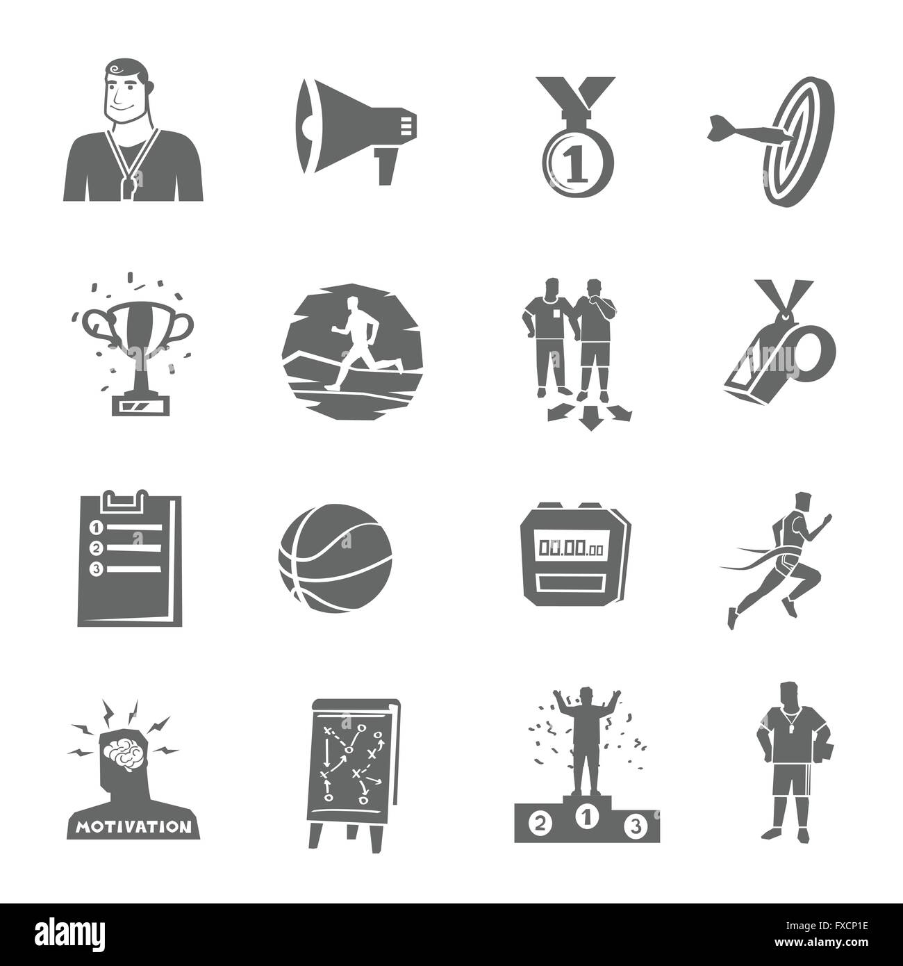 Coaching And Sport Icons Set Stock Vector Image & Art - Alamy