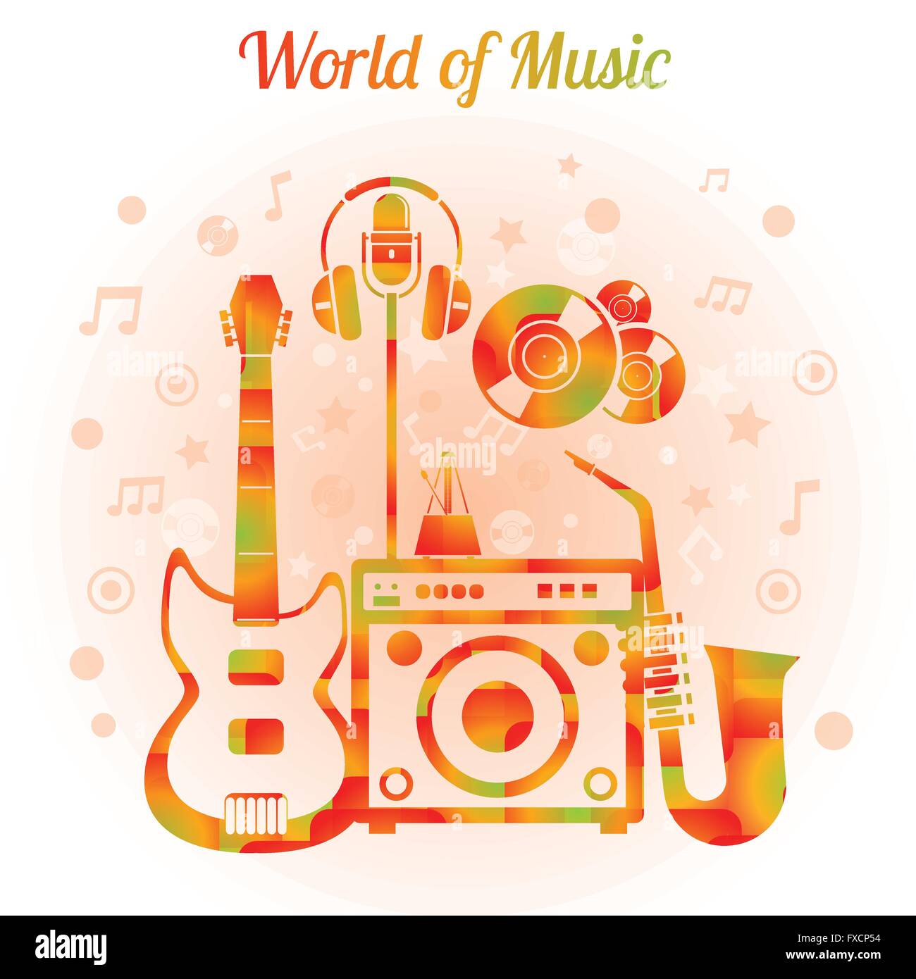 World Of Music Color Concept Stock Vector Image & Art - Alamy