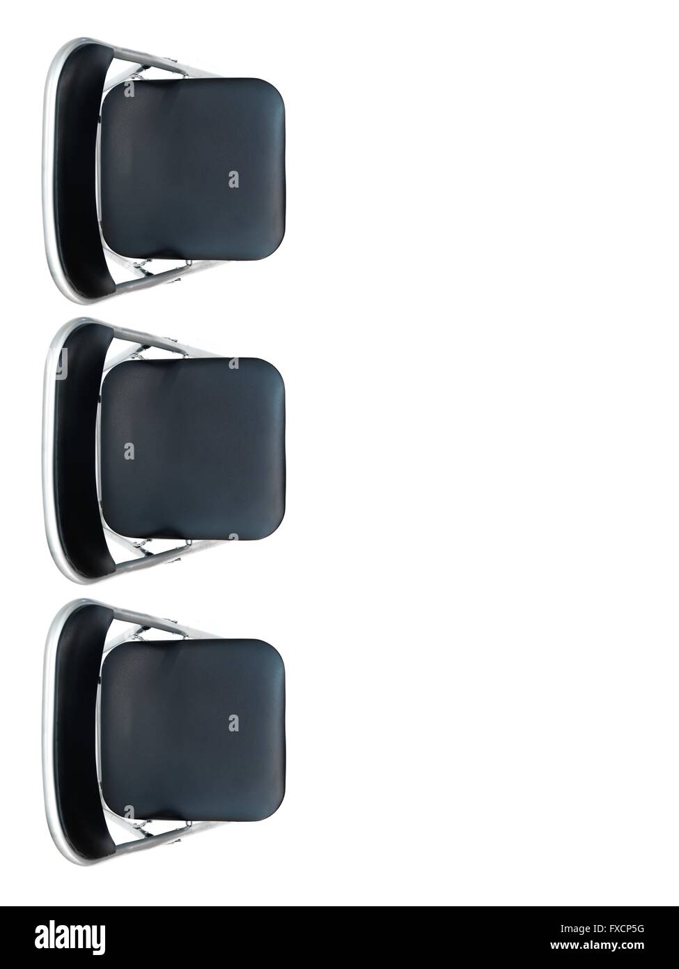 A studio photo of a black fordable chair Stock Photo - Alamy
