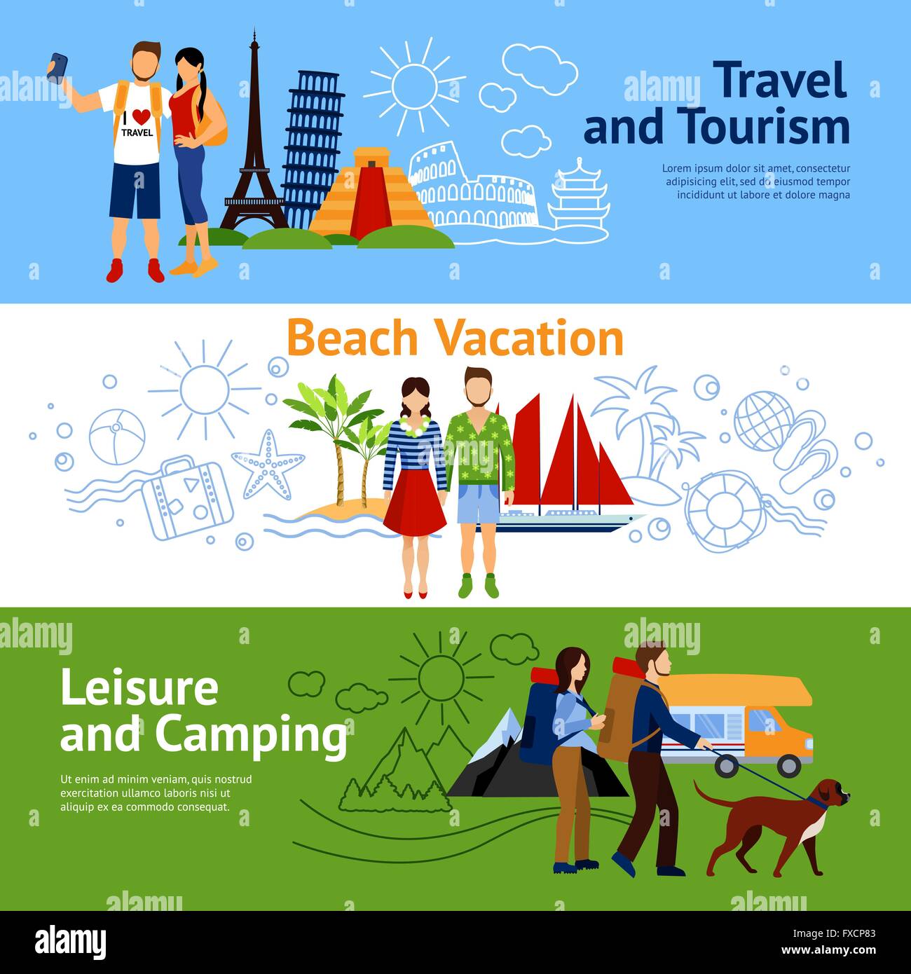 Dog beach summer vacation Stock Vector Images - Alamy