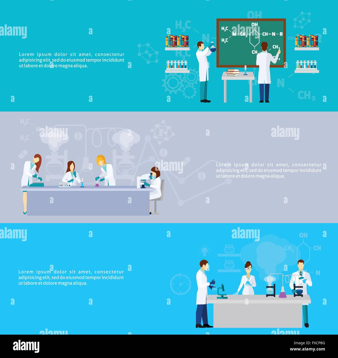 Scientist Banner Set Stock Vector Image & Art - Alamy