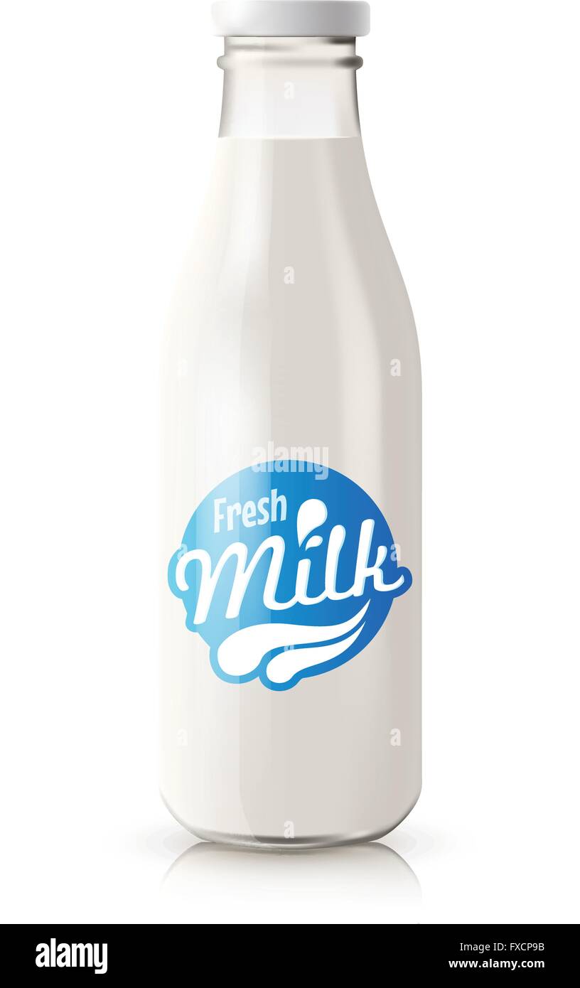 White label milk bottle Stock Vector Images - Alamy