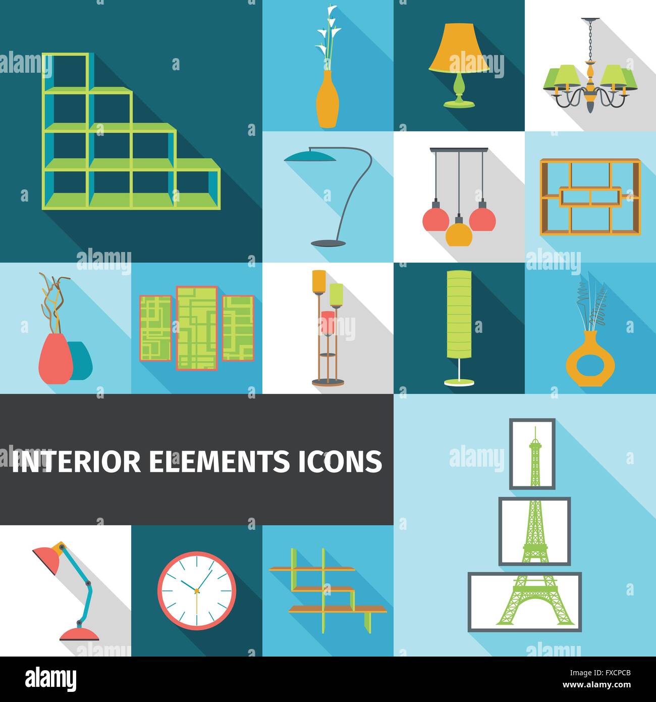 Interior Elements Flat Stock Vector Image & Art - Alamy