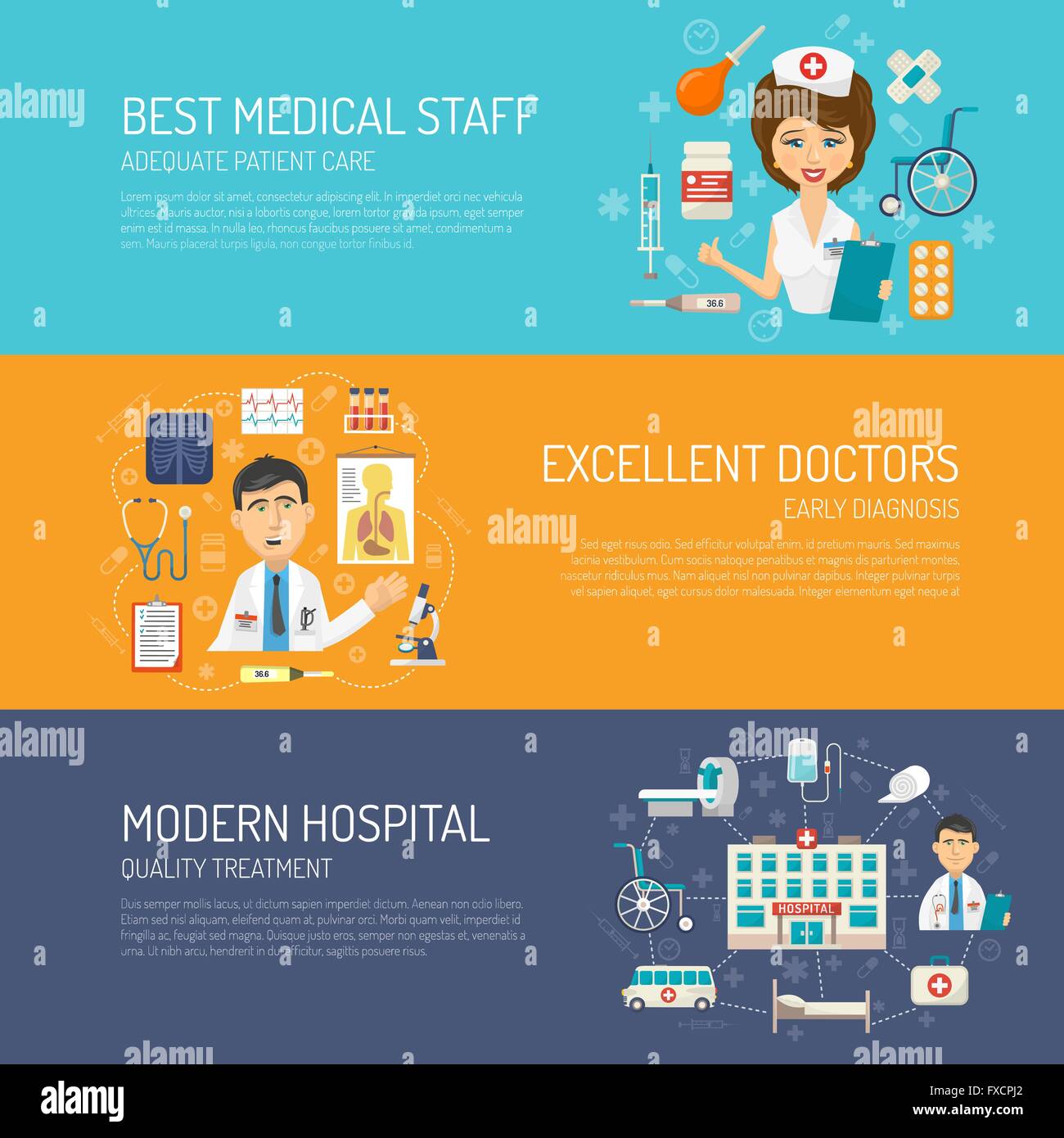 Medical Banner Set Stock Vector Image & Art - Alamy