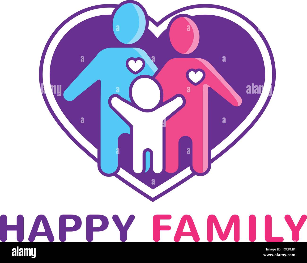 Set happy family in Stock Vector Images - Alamy