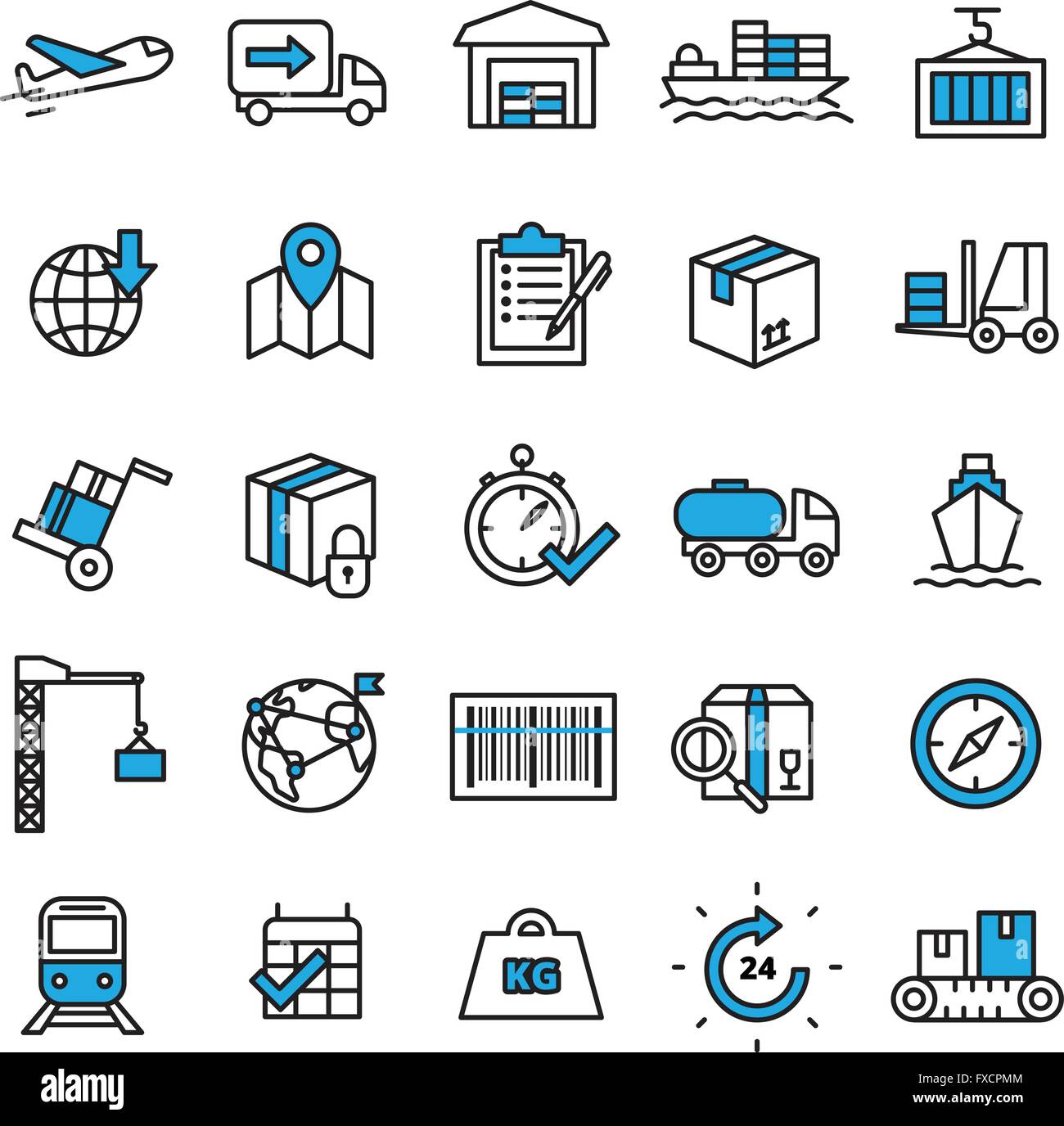 Logistics Icons Set Stock Vector Image & Art - Alamy