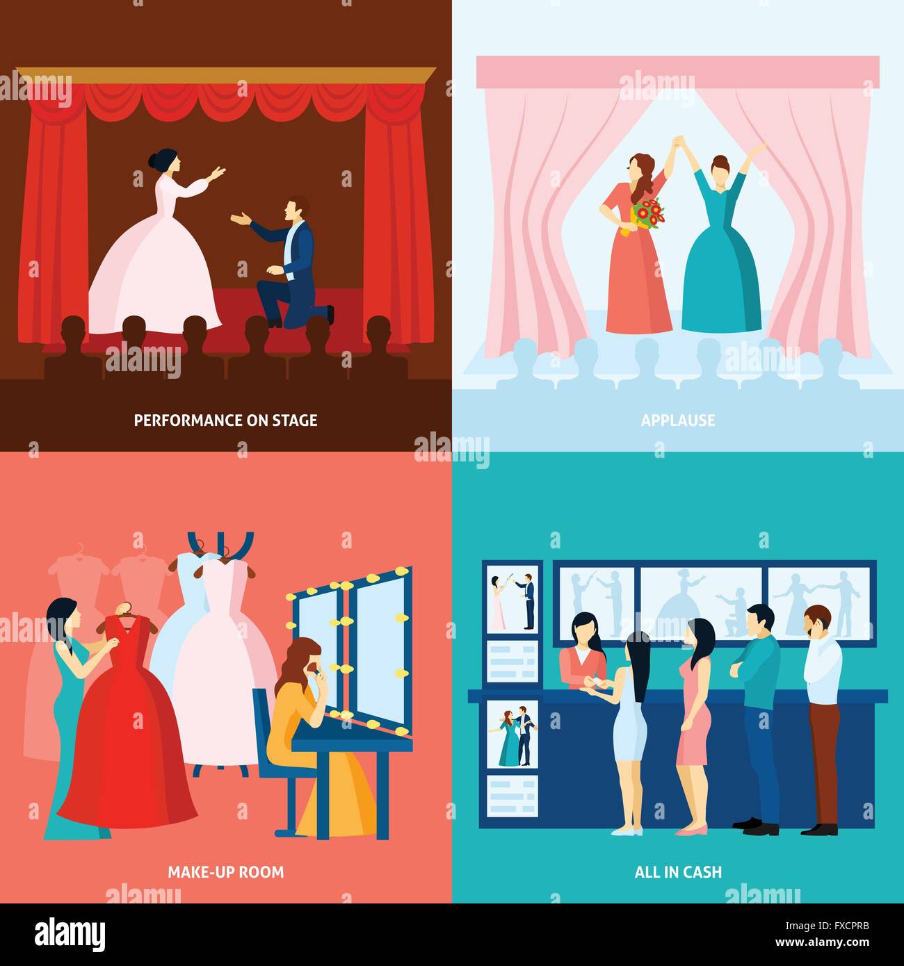 Musical theater audience Stock Vector Images - Alamy