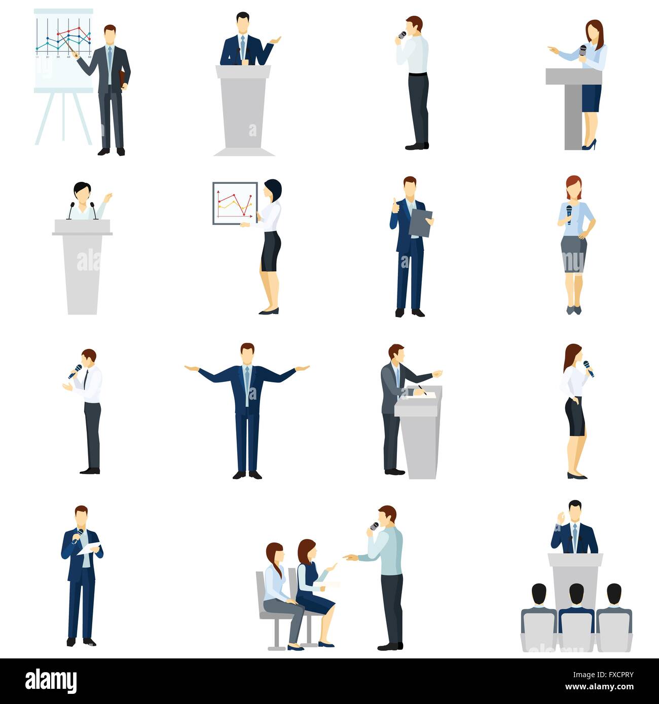 Public speaking people flat icons set Stock Vector Image & Art - Alamy Public speaking people flat icons set Stock Vector Image & Art - Alamy