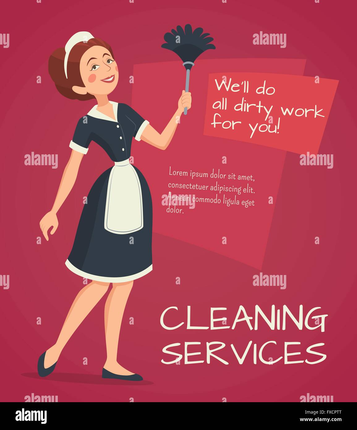 Woman cleaning advert Stock Vector Images - Alamy