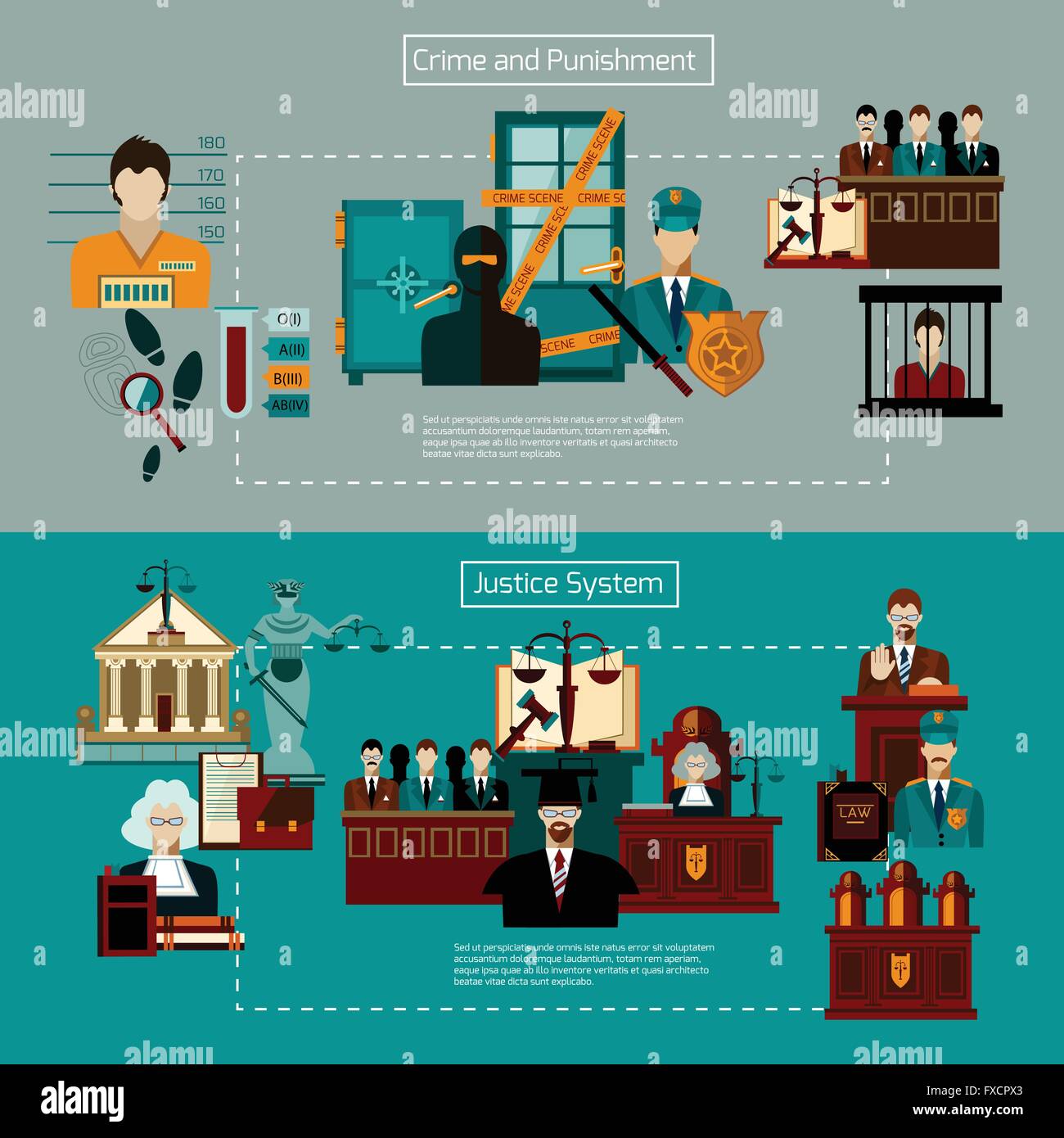 Law Banner Set Stock Vector Image & Art - Alamy