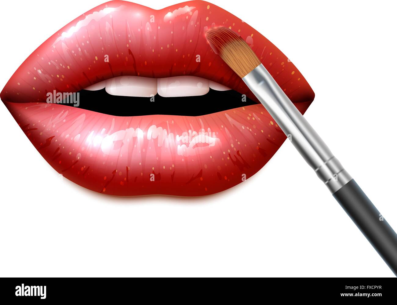 Opened her lips Stock Vector Images - Alamy