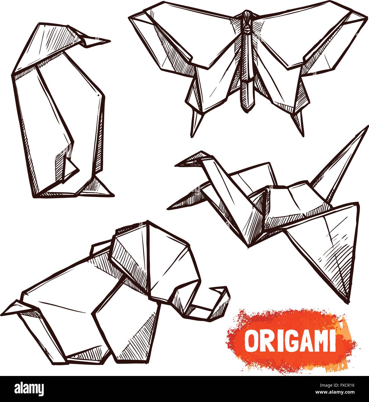 Set hand drawn butterfly Stock Vector Images - Alamy