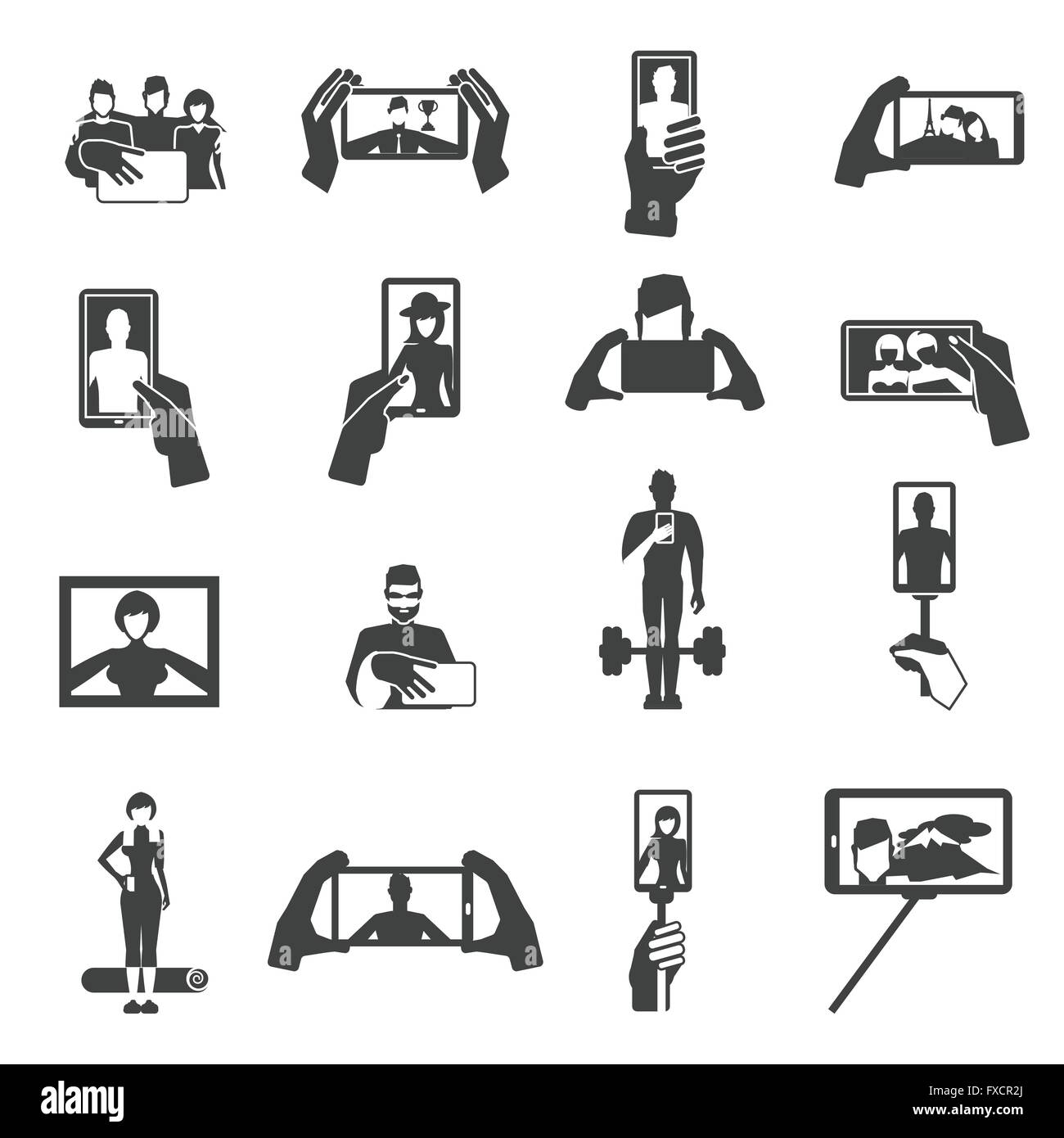 Moment selfie Stock Vector Images - Alamy