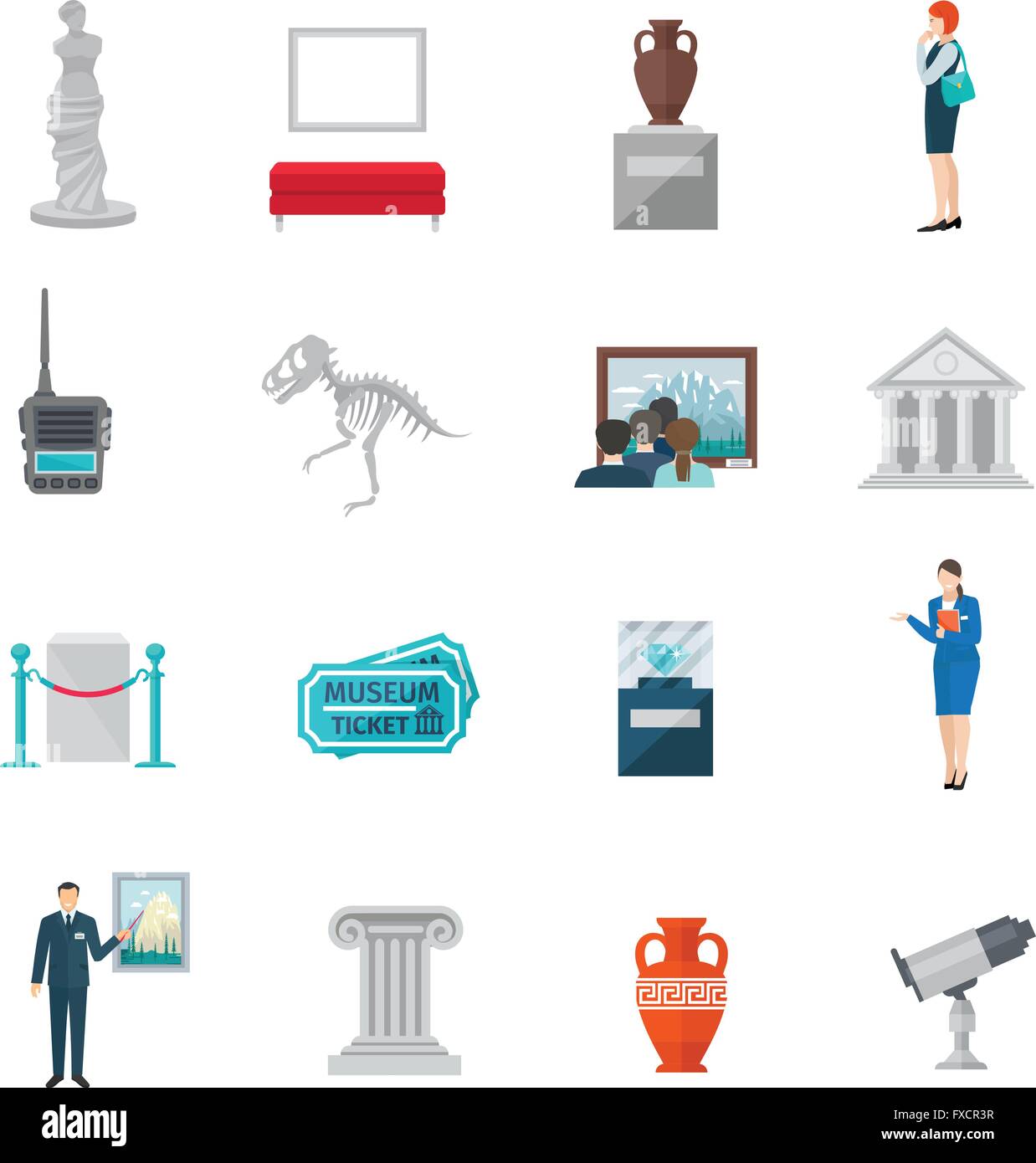 Museum Icon Flat Stock Vector Image & Art - Alamy
