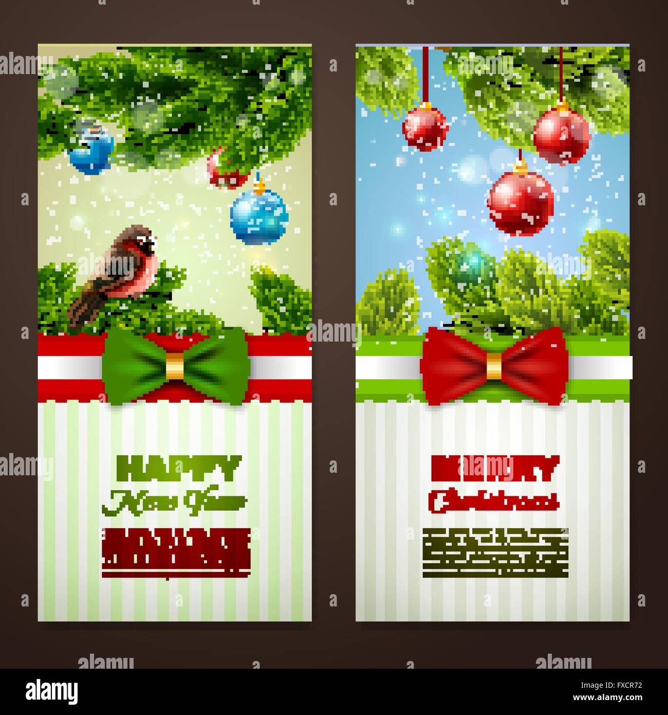 Ribbons and post card Stock Vector Images - Alamy