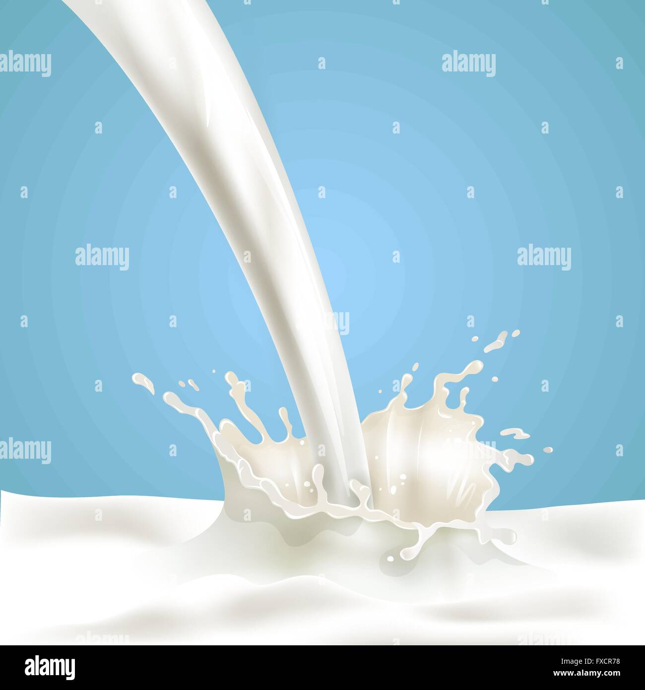 Pouring milk with splash ad poster Stock Vector Image & Art - Alamy