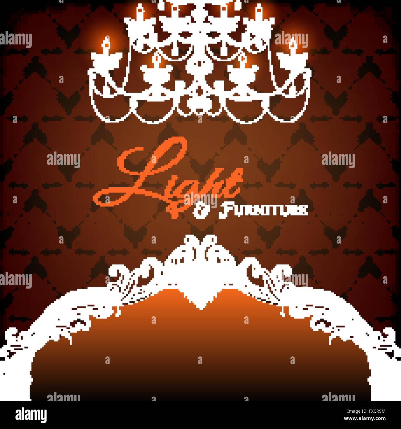 Interior decoration luxury bedroom Stock Vector Images - Alamy