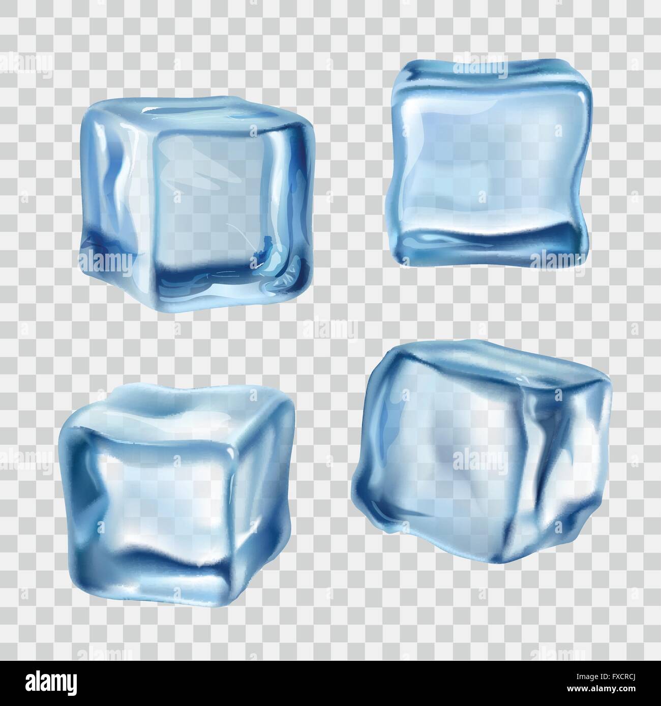 Ice Cubes Blue Transparent Stock Vector Image & Art - Alamy