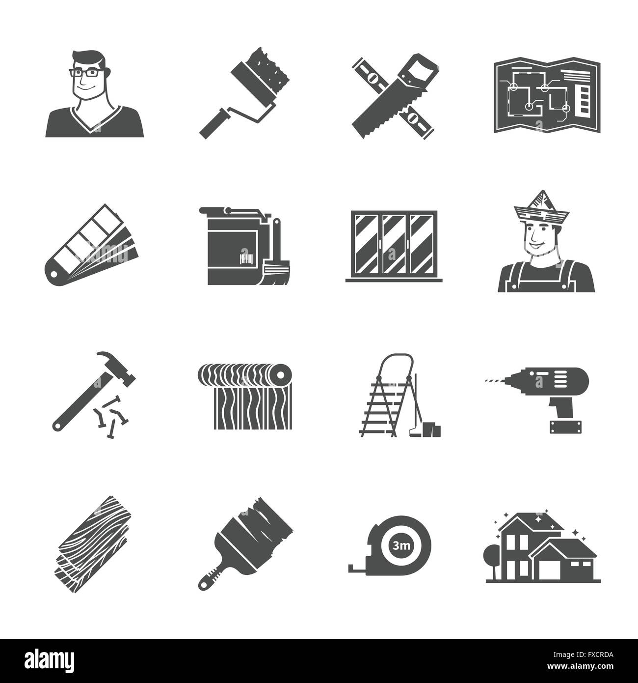 Renovation Icons Set Stock Vector Image & Art - Alamy