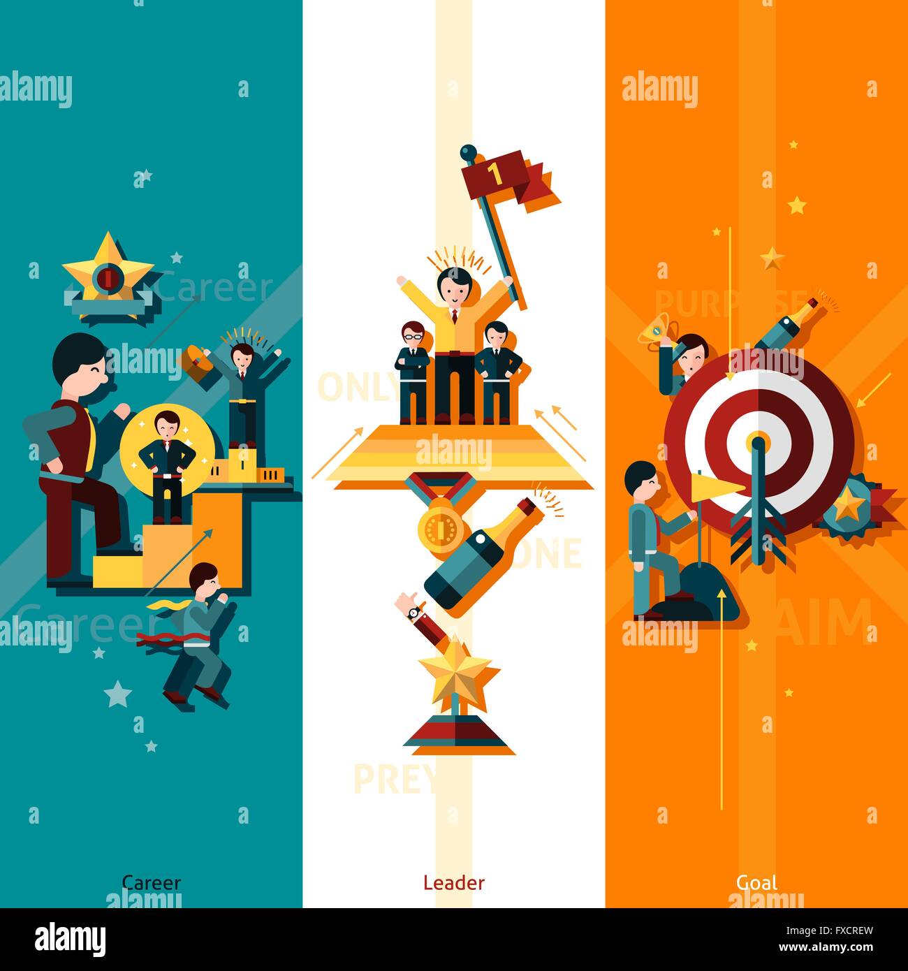 Success Banner Set Stock Vector Image & Art - Alamy