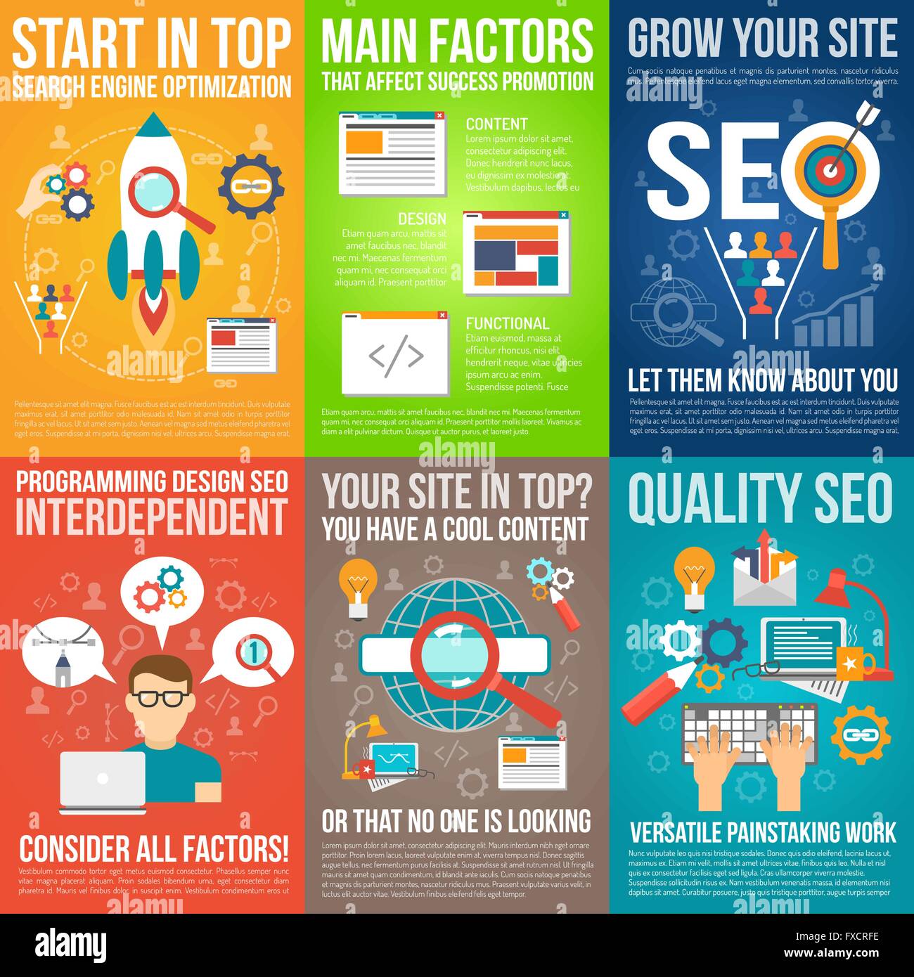 Web Poster Set Stock Vector Image & Art - Alamy