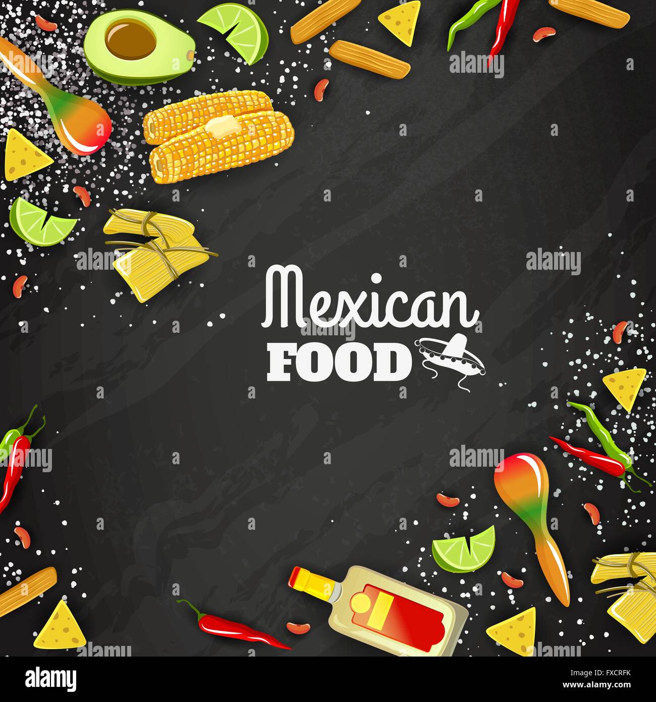 Mexican Food Background Seamless