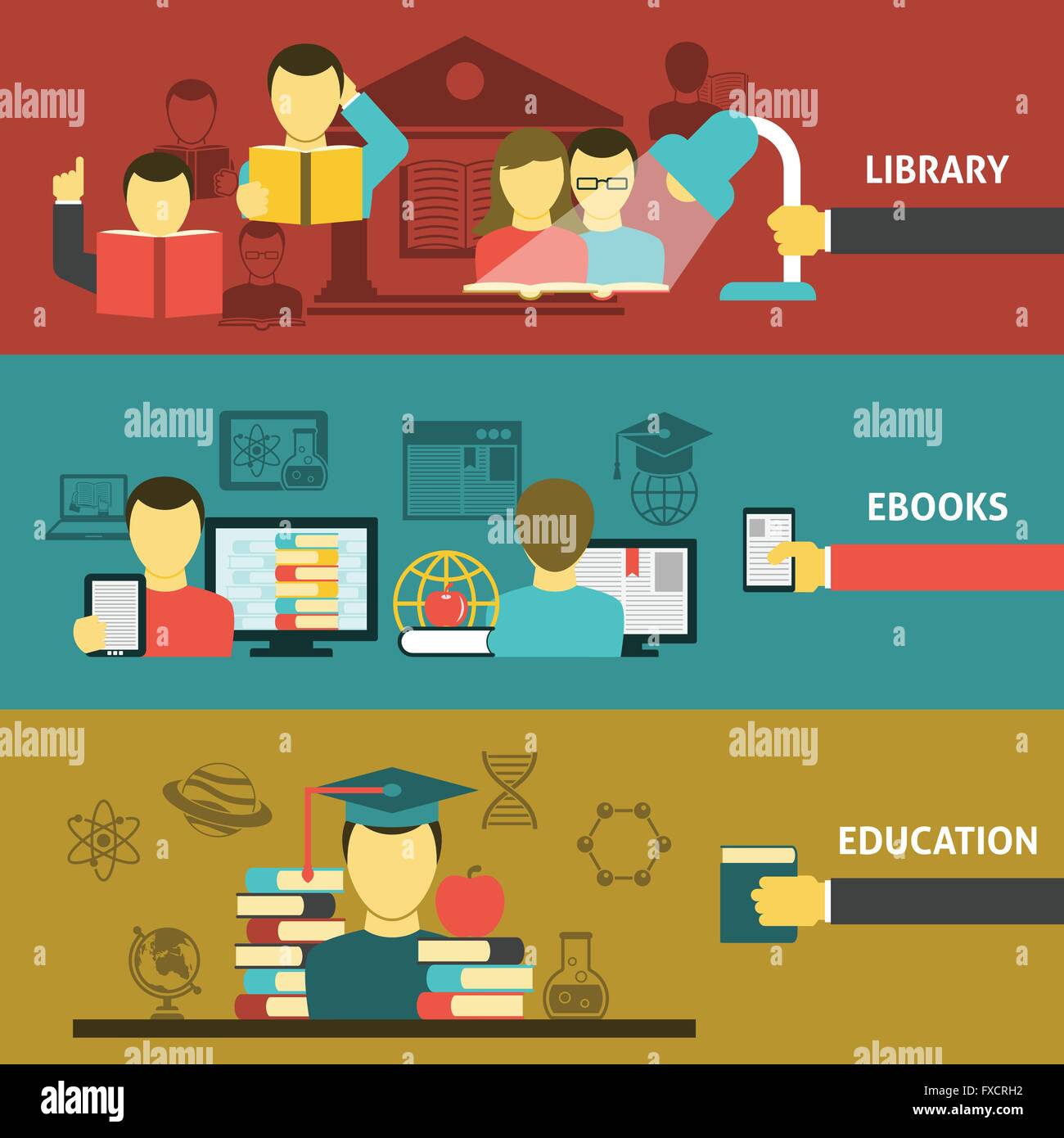 Long horizontal composition Stock Vector Images - Alamy