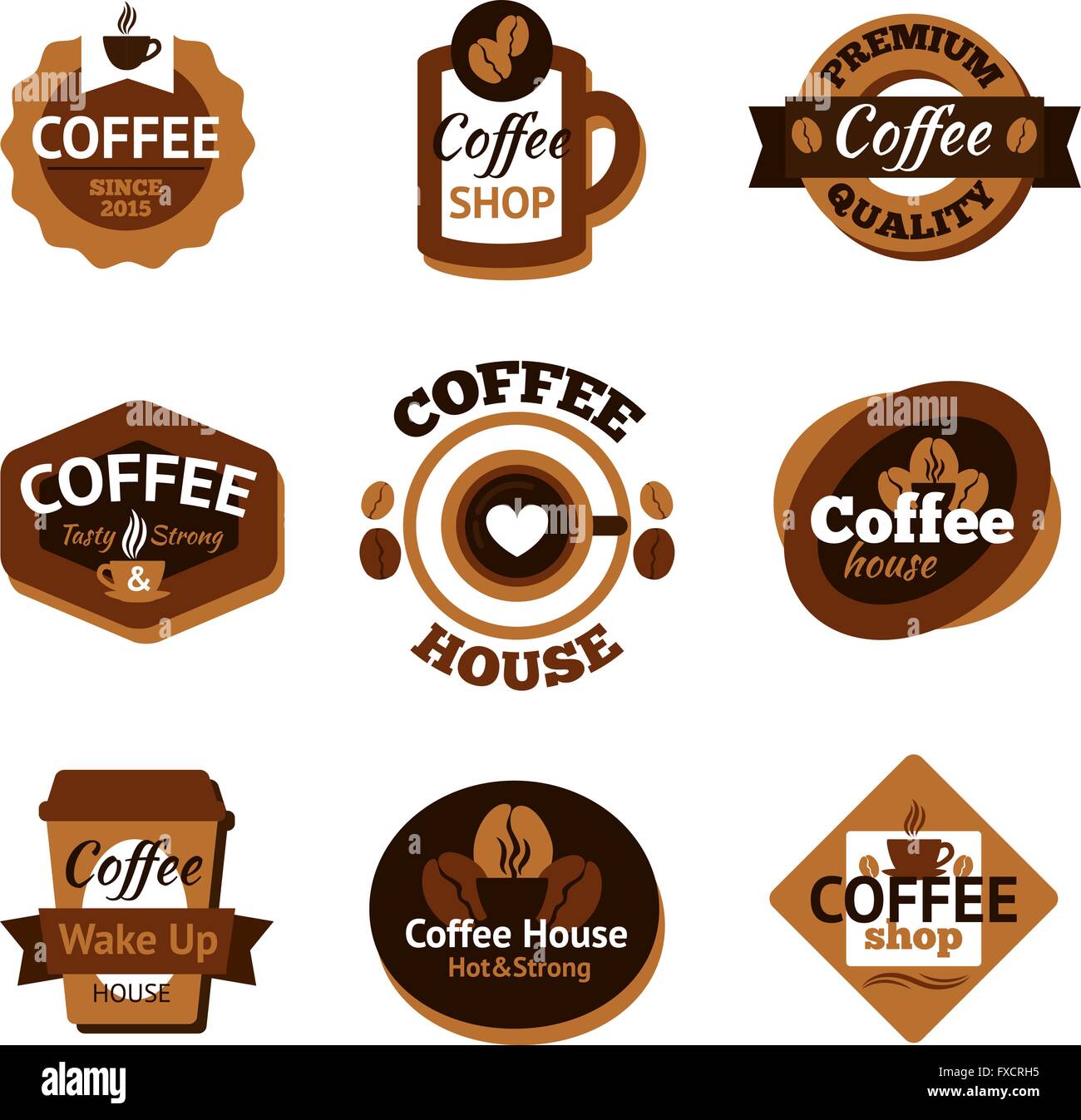 Strong roast coffee Stock Vector Images - Alamy