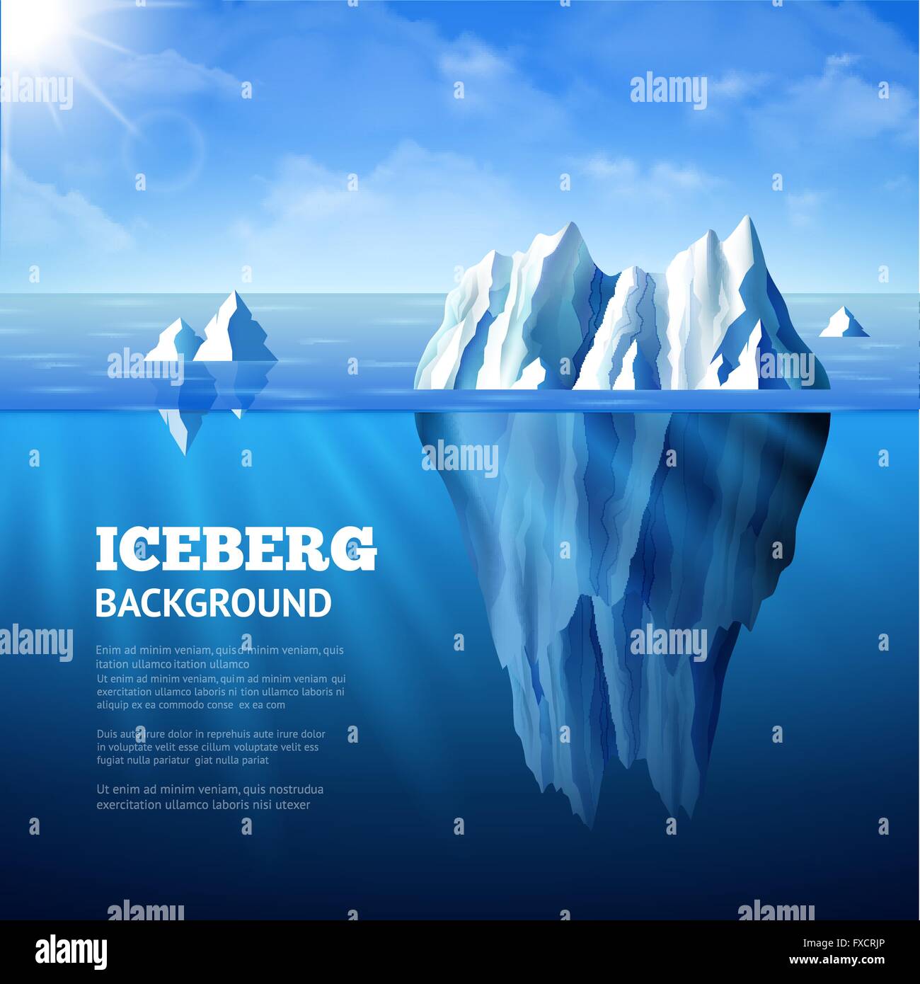 Iceberg Background Illustration Stock Vector Image & Art - Alamy