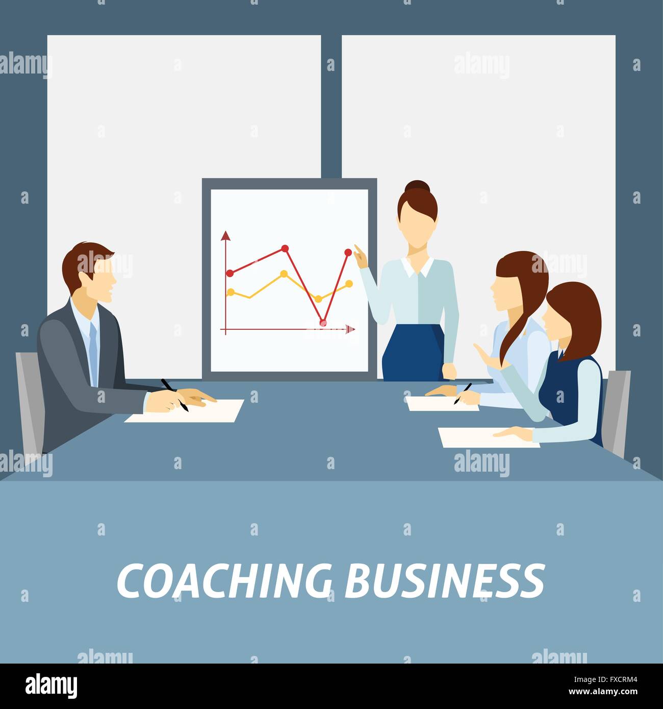 Successful business coaching poster Stock Vector Image & Art - Alamy