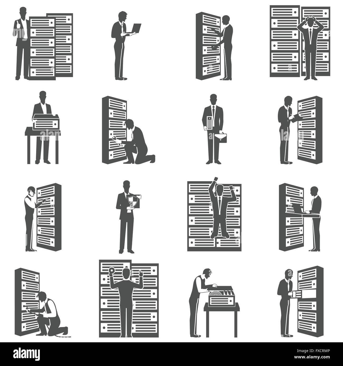 Datacenter Icons Set Stock Vector Image & Art - Alamy