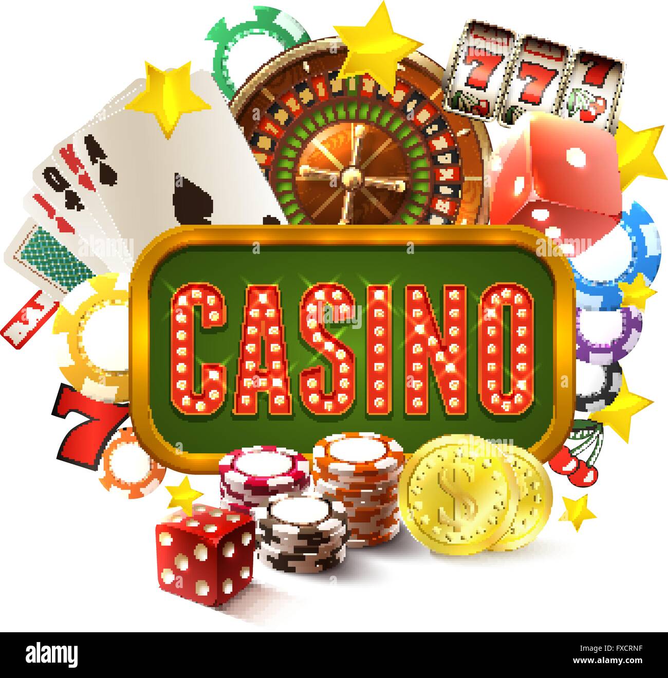 Casino Frame Illustration Stock Vector Image & Art - Alamy