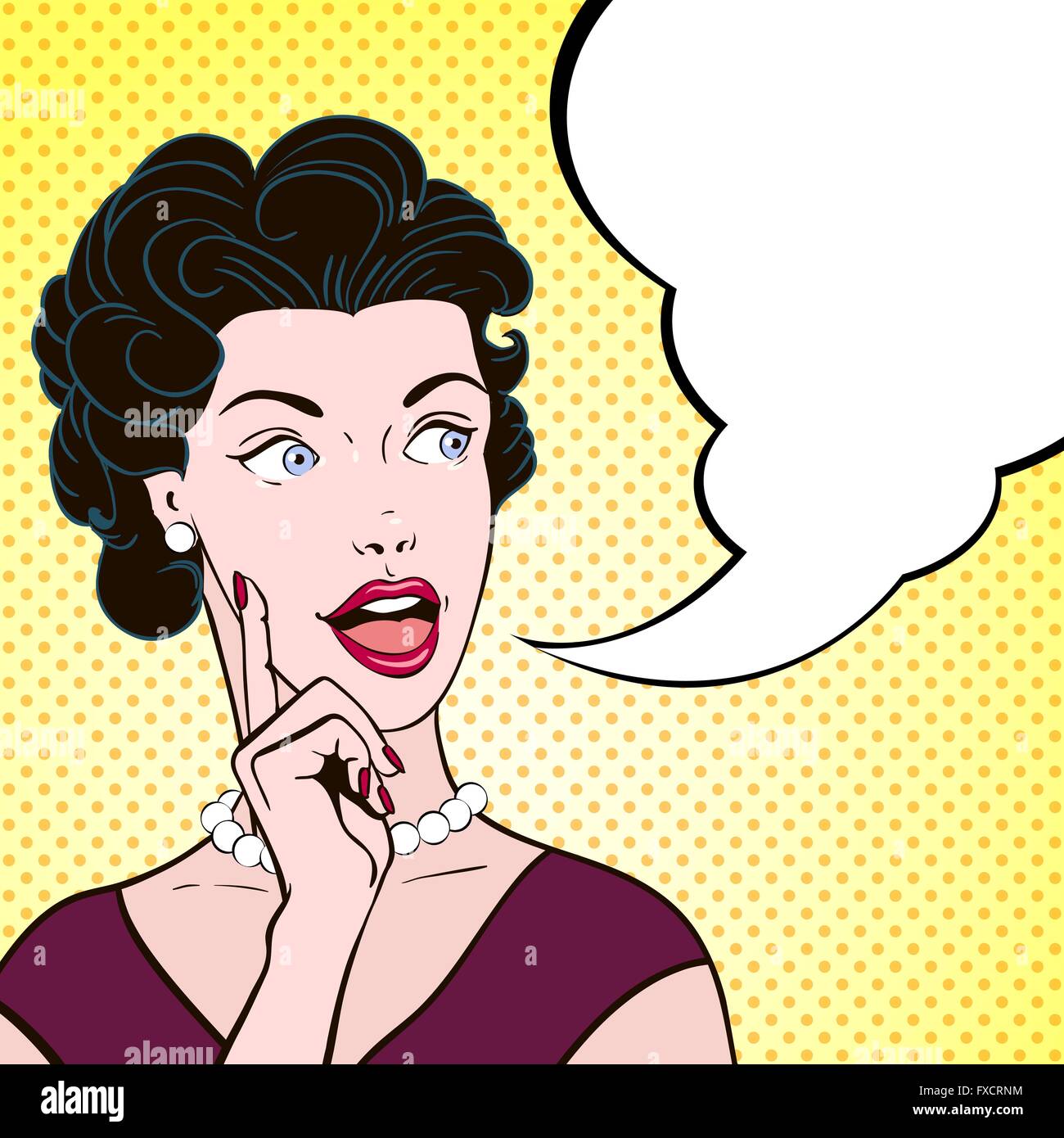 Comics Woman Cartoon Portrait Stock Vector Image & Art - Alamy