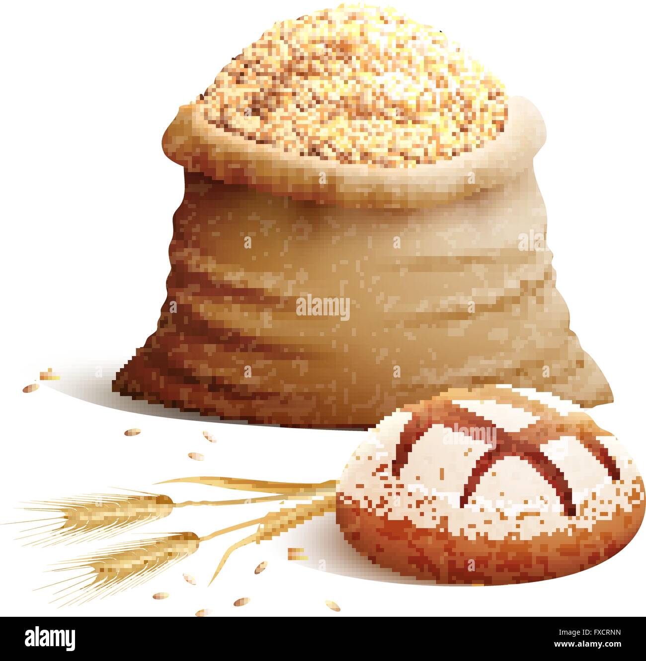 Bread And Grain 3d Concept Stock Vector Image & Art - Alamy