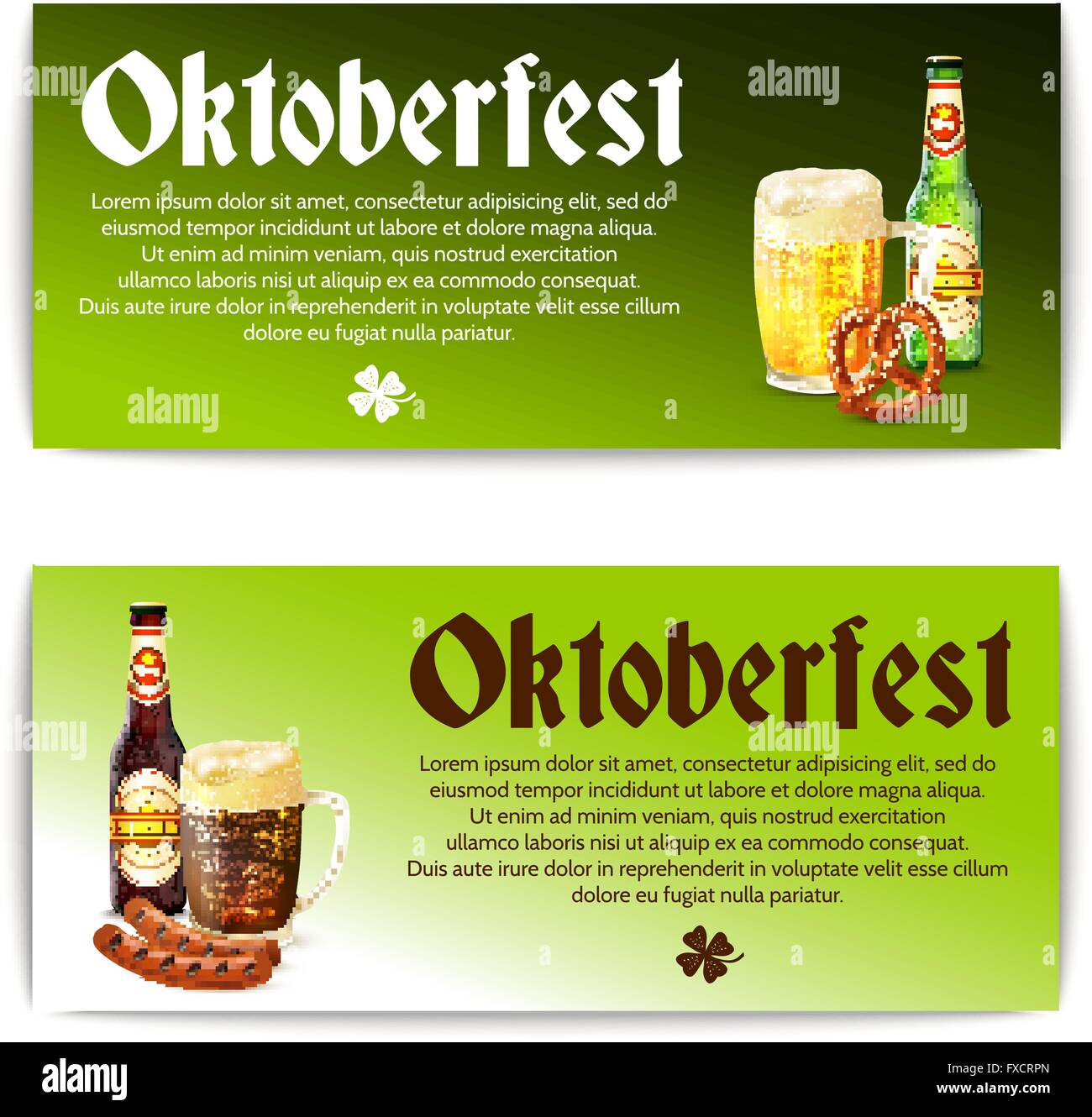 Beer Banner Horizontal Set Stock Vector Image & Art - Alamy