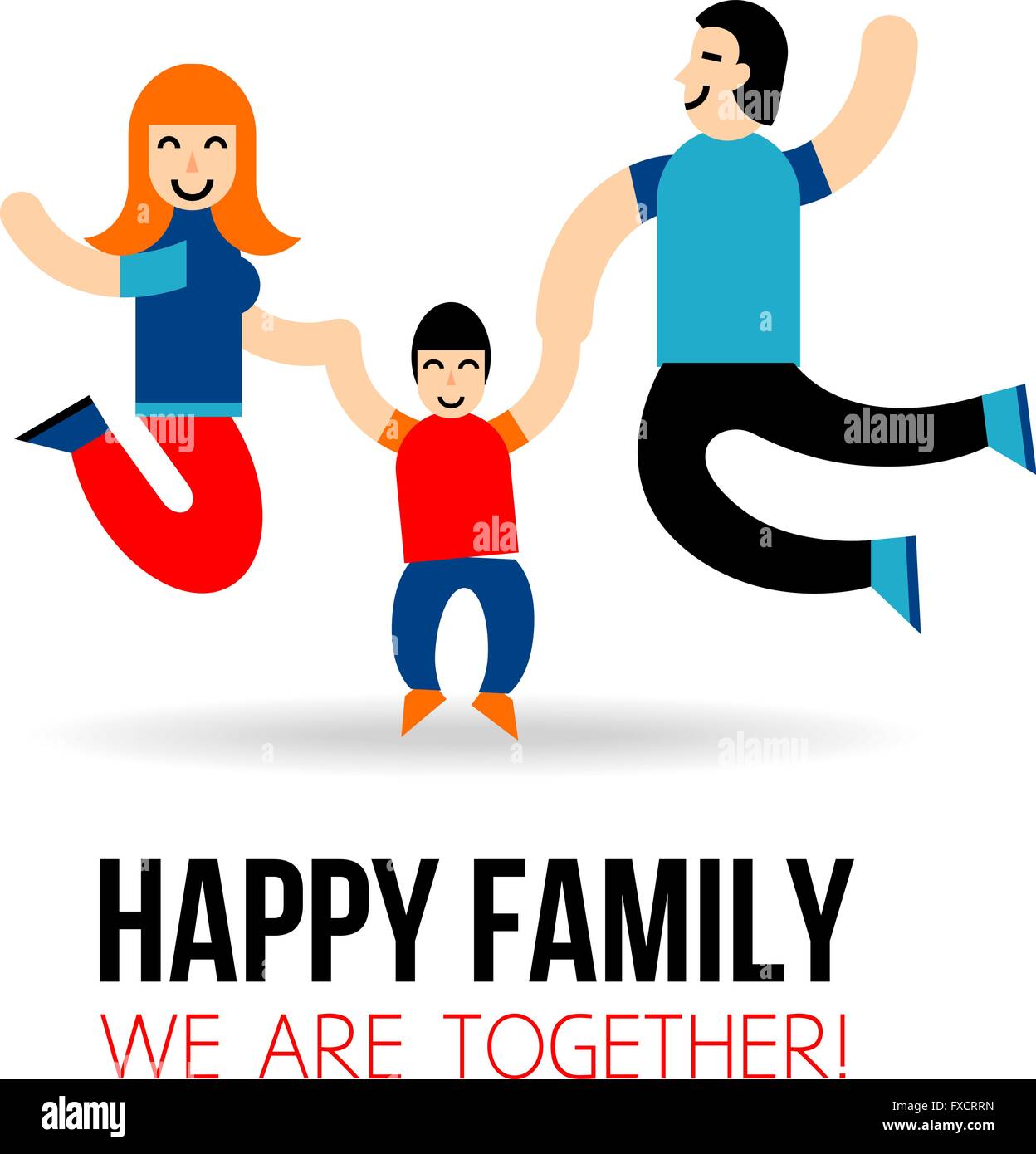Happy Family Concept Stock Vector Image & Art - Alamy