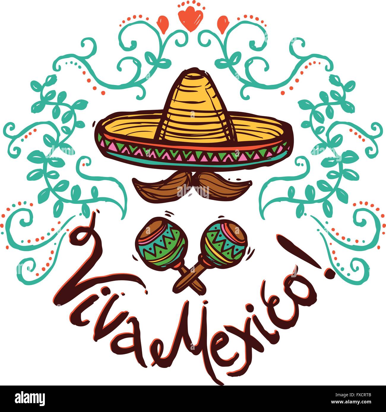 Mexico Sketch Illustration Stock Vector Image & Art - Alamy